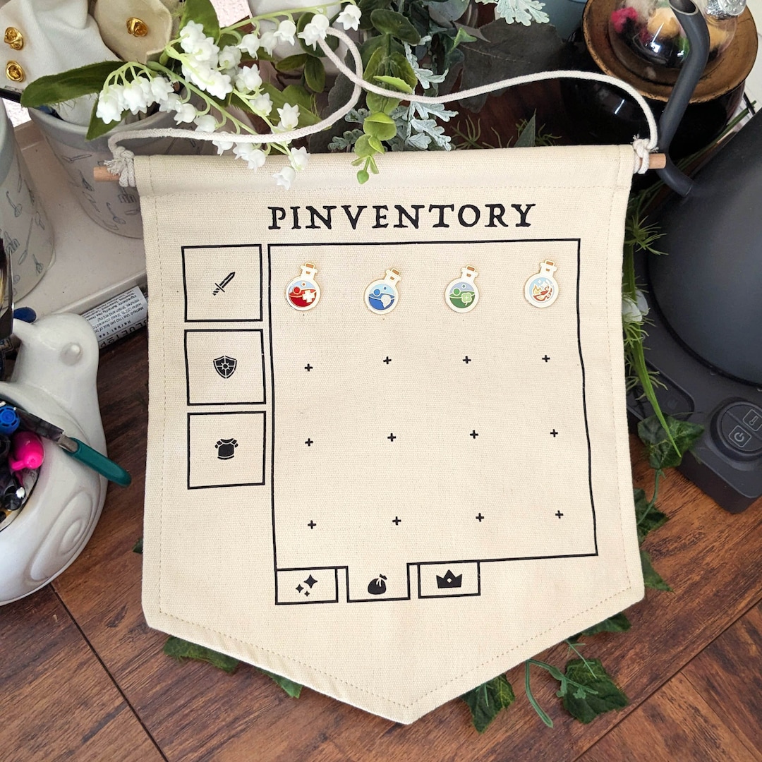 Inventory Enamel Pin Display Canvas Banner - Etsy