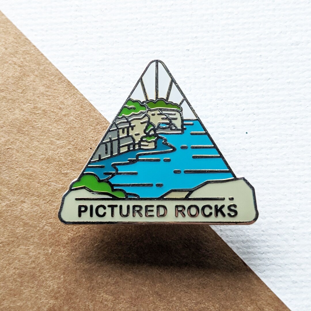 Pictured Rocks National Lakeshore Enamel Pin - Grand Portal Point ...