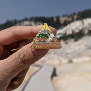 Lassen Volcanic National Park Hard Enamel Pin | National Park Lapel Pin ...