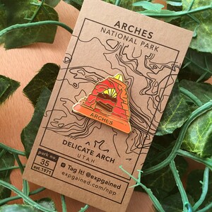 Arches National Park Hard Enamel Pin | National Park Lapel Pin ...