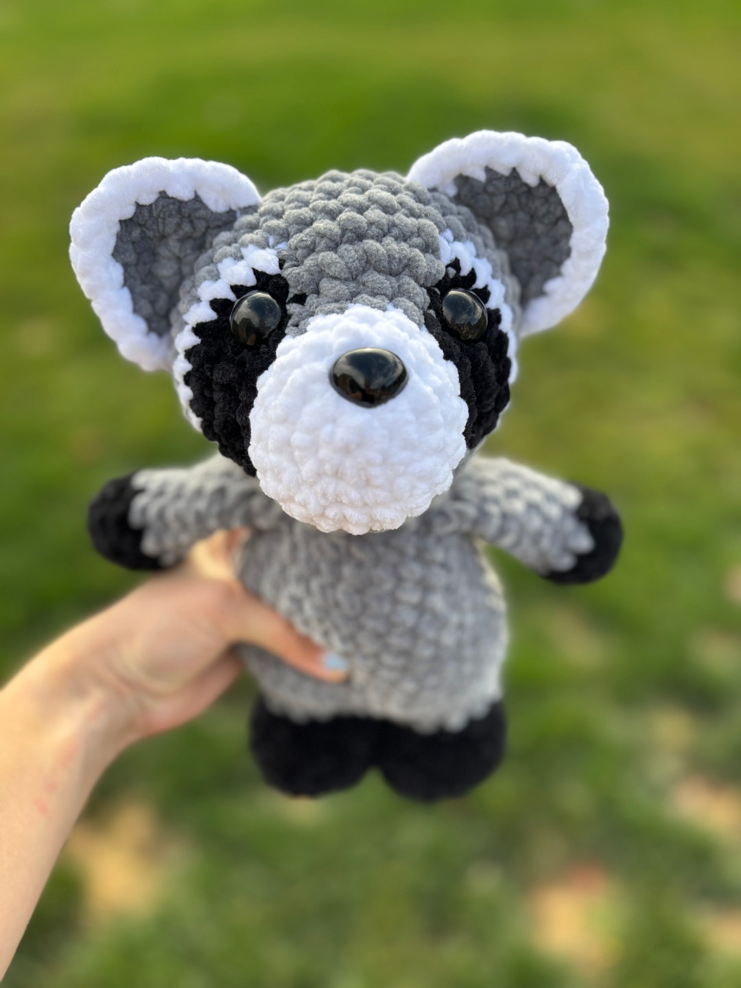 Soft Crochet Plushie Stuffed Racoon Amigurumi|crochet Racoon Gift Idea ...