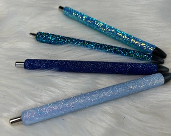 Blue Glitter Pen - Etsy