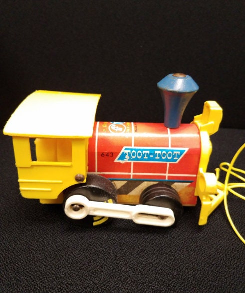 Vintage 60s Fisher Price Toot Toot Train, Pull Toy - Etsy