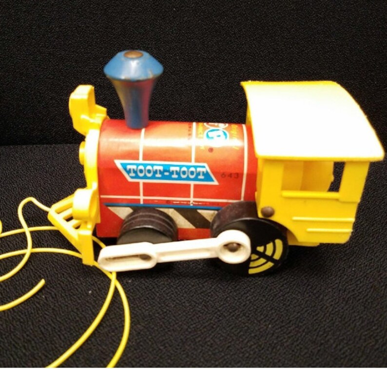 Vintage 60s Fisher Price Toot Toot Train, Pull Toy - Etsy