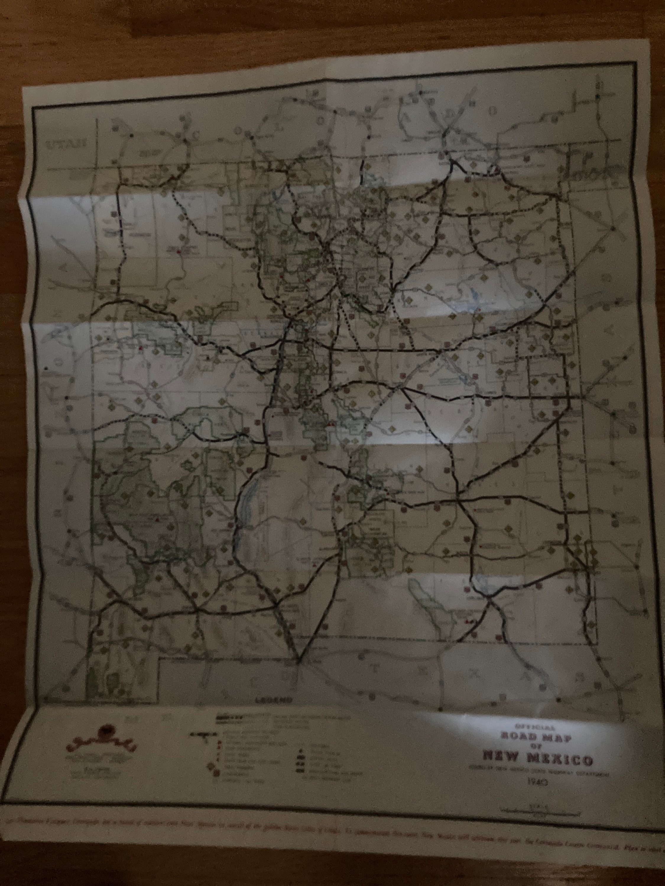 Official 1940 Road Map of New Mexico - Etsy
