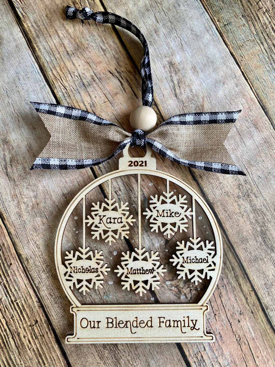 Personalized Snow Globe Family Ornament Snow Globe Family - Etsy