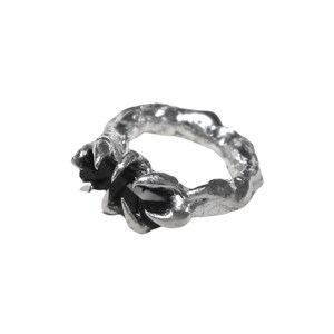 Gothic Brutalist Melted Metal Ring | Liquid Metal Horn Ring |abstract ...