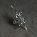 Goblincore Fang Brutalist Ring With Pearl Thorns Melted Metal Ring ...