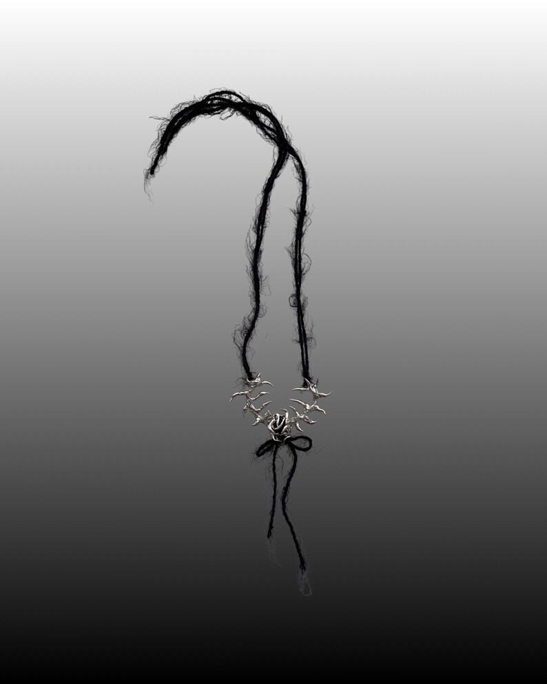 Handmade Metal Spiky Fuzzy Necklace Thorn Vintage Swarovski - Etsy