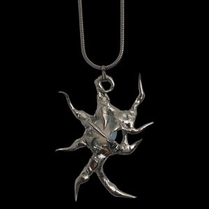 Handmade Metal Spiky Star Pendant Vintage Moonstone Thorn - Etsy