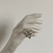 Goblincore Fang Brutalist Ring With Pearl Thorns Melted Metal Ring ...