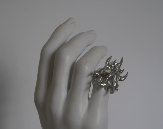 Spiky Rings Chunky Rings Statement Jewelry Cybercore Cyber Necklace ...