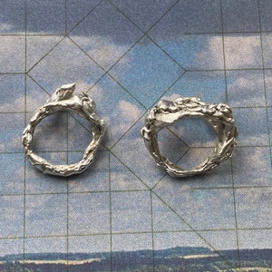 Handmade Gothic Spiky Ring | Liquid Metal Horn Ring | Abstract Statment ...