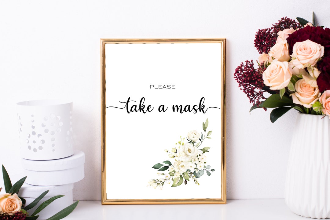 Please Take a Mask Sign | Printable Event Sign - Etsy UK