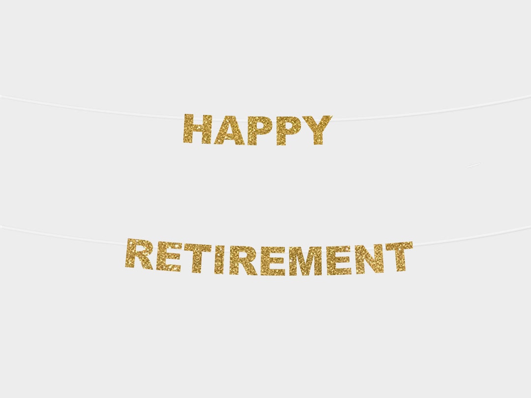 Happy Retirement Garland Banner - Etsy