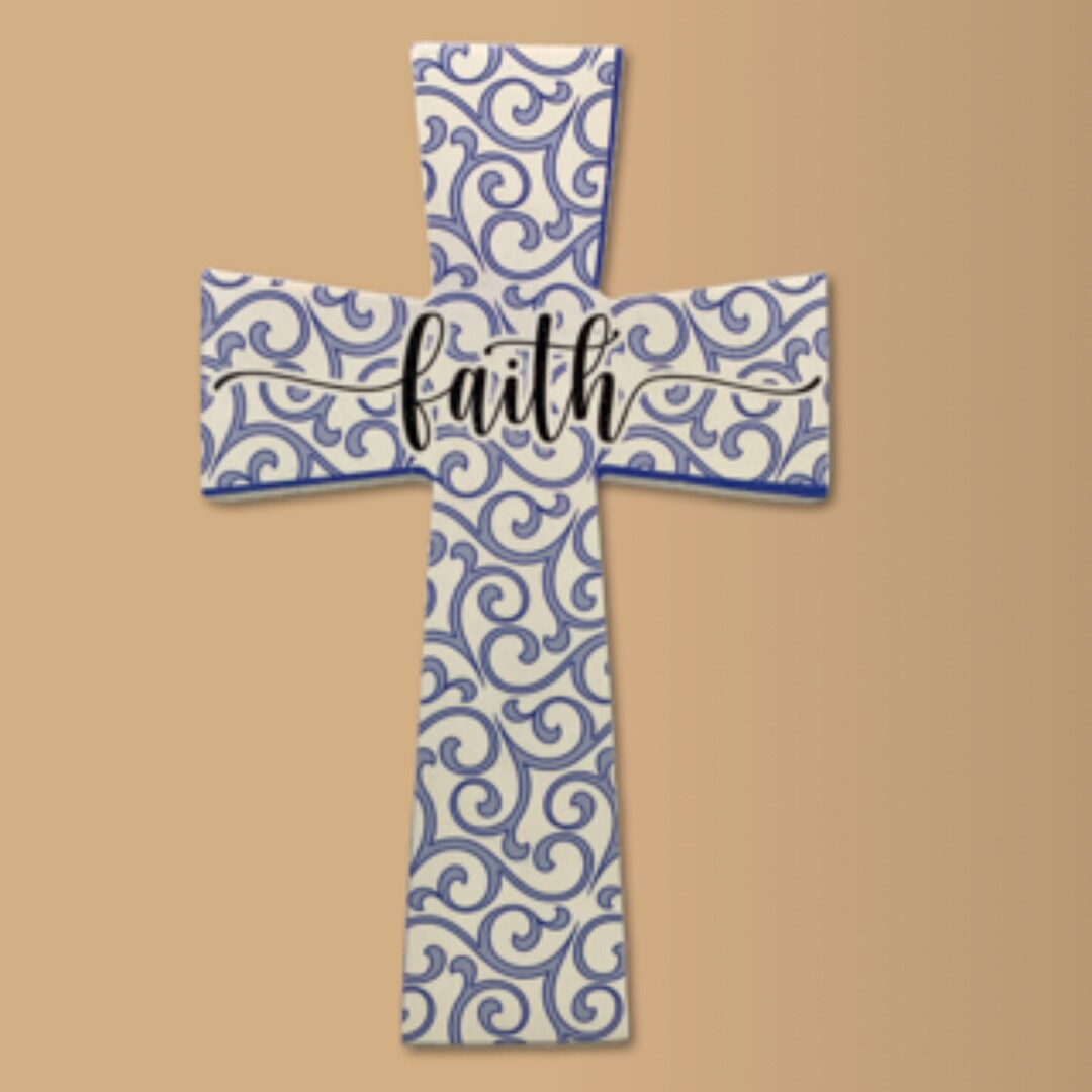 Painted Wooden Religious Wall Cross - Etsy