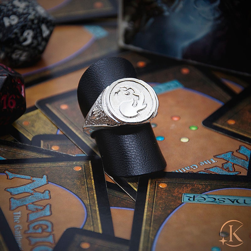 MTG Signet Ring Mountain Red Mana 925 Sterling Silver by KAIKO - Etsy