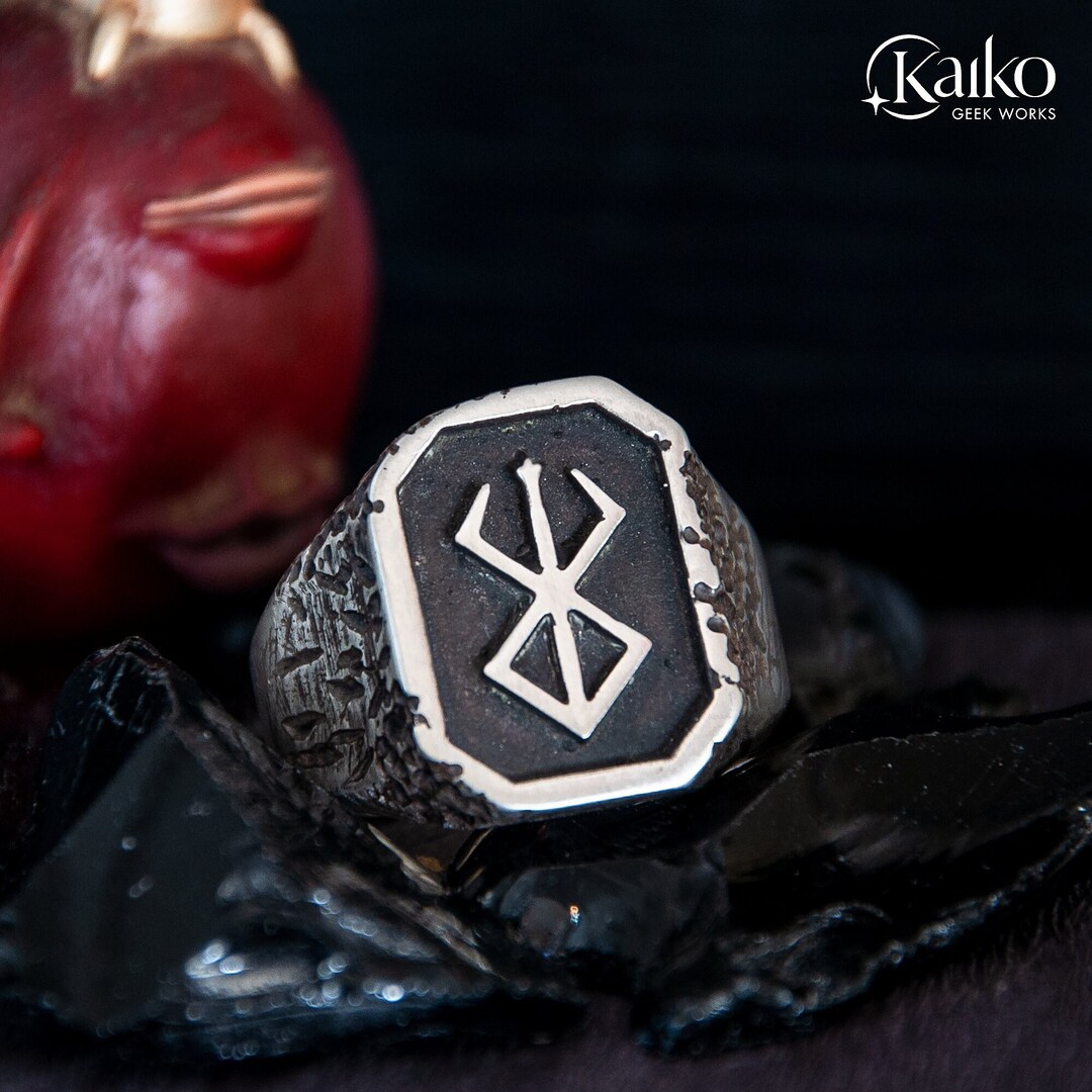 Brand of Sacrifice Rune Rustic Ring 925 Sterling Silver by KAIKO - Etsy