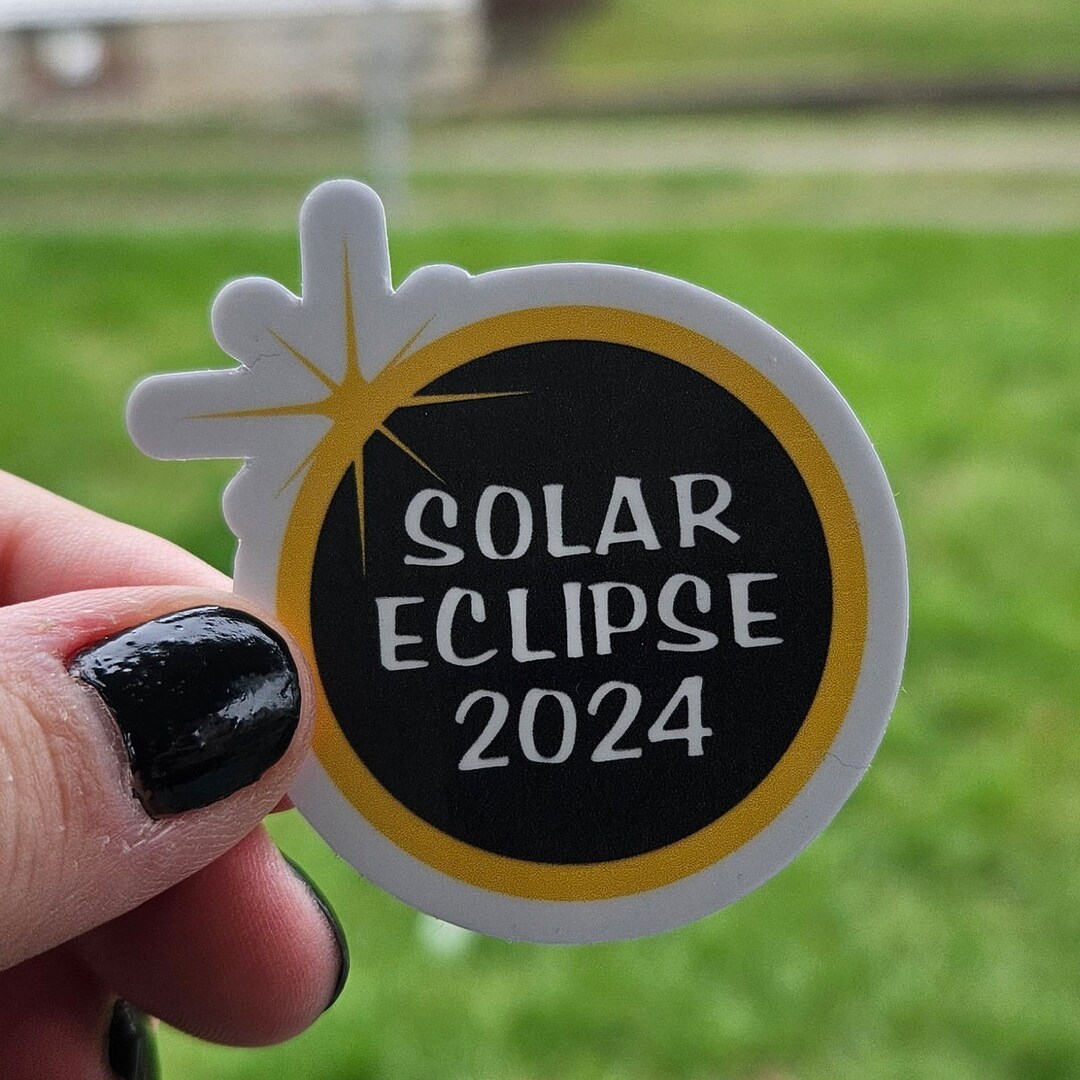Solar Eclipse 2024 Dye Cut Sticker, Eclipse, Astronomy, Sun, Moon ...