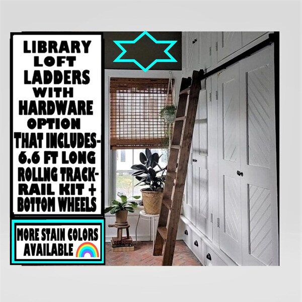 Rolling Library Ladder - Etsy