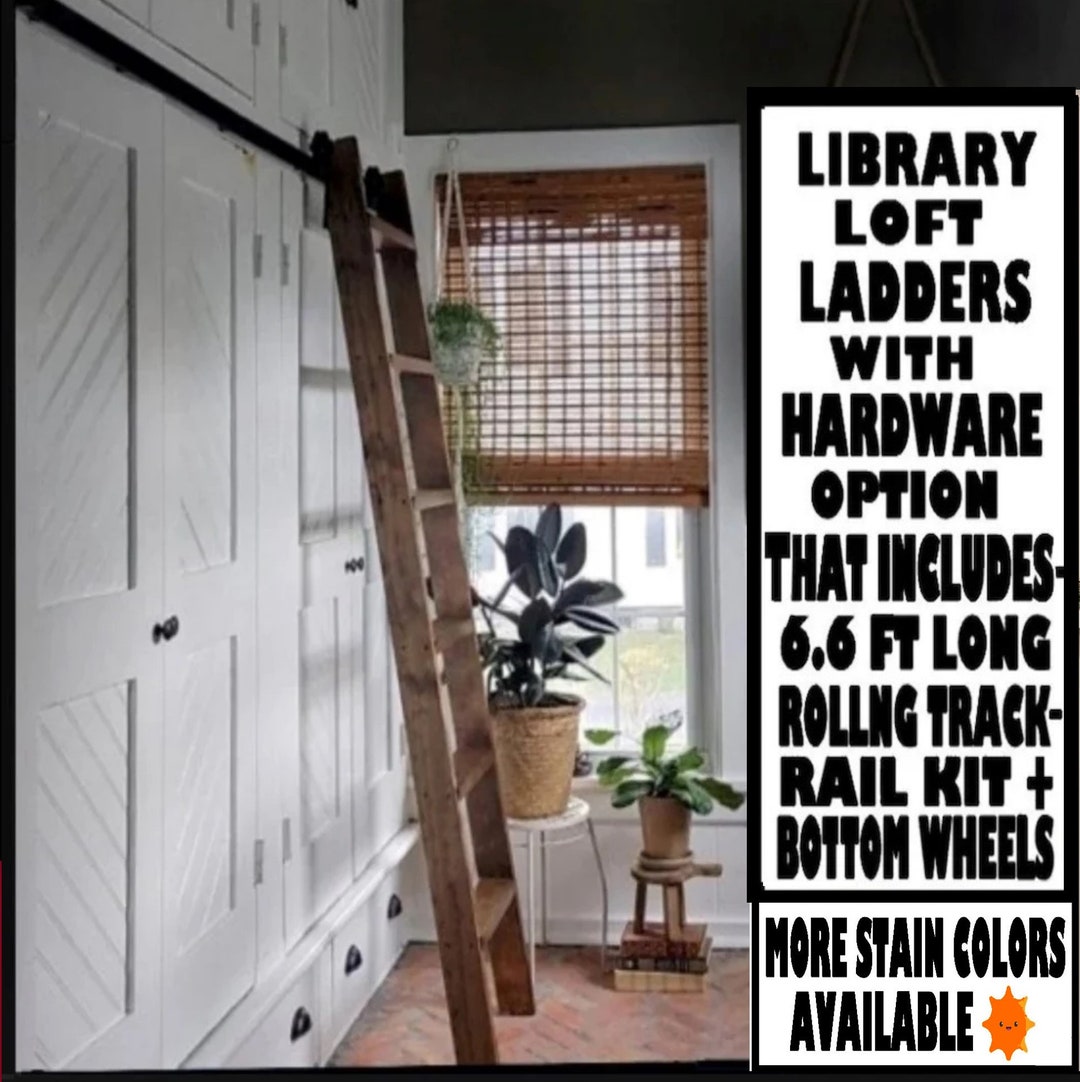 Fully Assembled LADDER Plus LIBRARY Kit HARDWARE Option-6.6 Ft Long ...