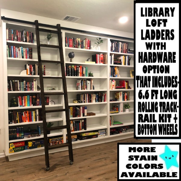 Rolling Library Ladder - Etsy