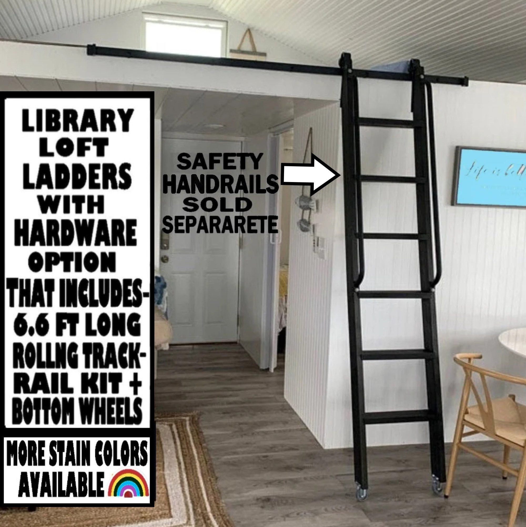 New Mexican Wooden Library Ladder