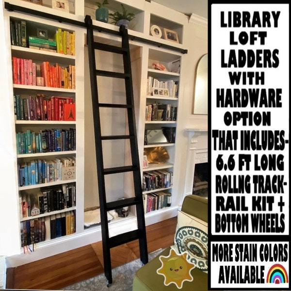 Rolling Library Ladder - Etsy