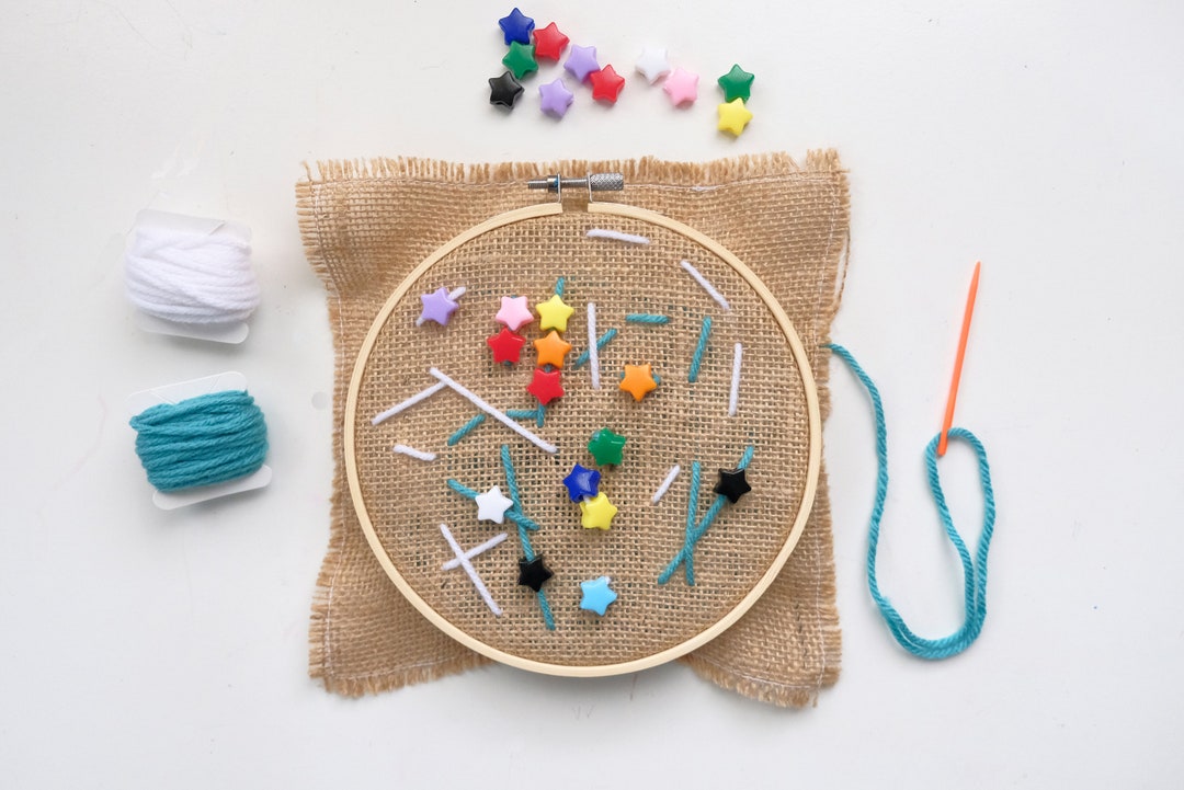 Kids Bead Sewing/kids Sewing Kit/preschool Sewing/learn to Sew Kit ...