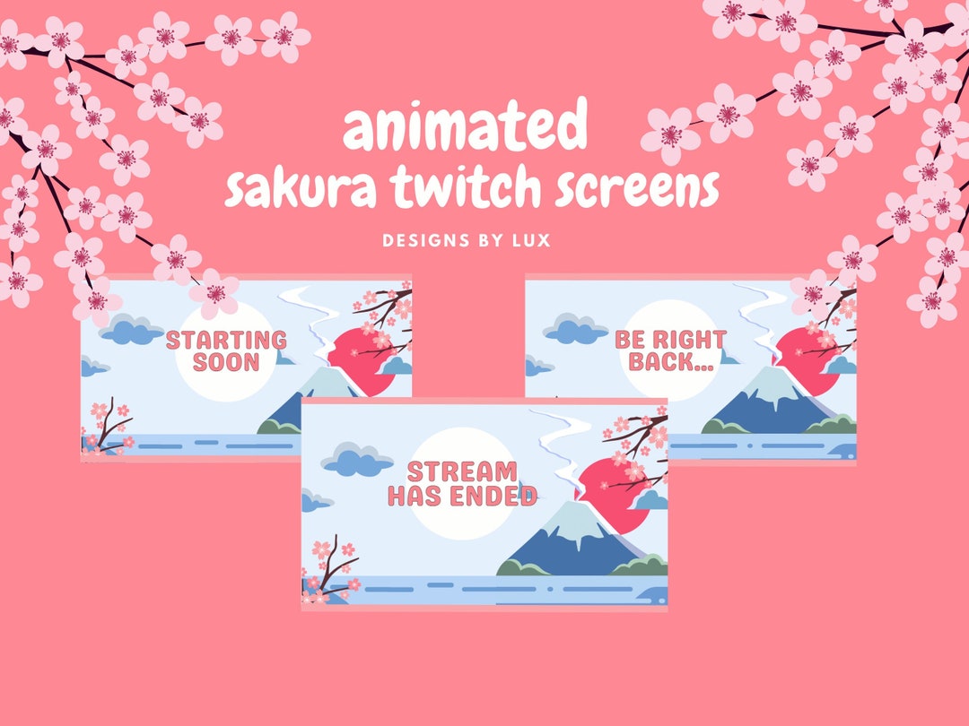 Animated Lofi Sakura Aesthetic Stream Bundle/screens - Etsy