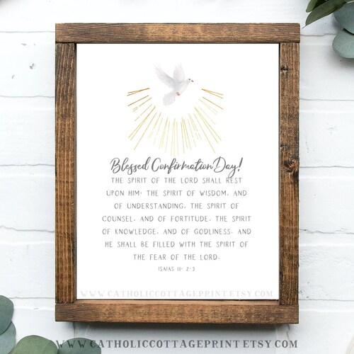 Confirmation Card Printable Gifts of the Holy Spirit - Etsy