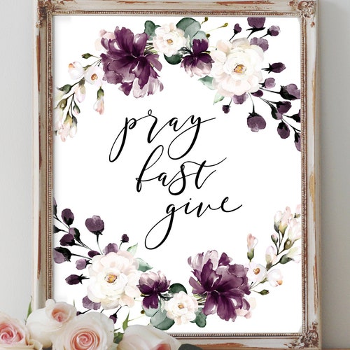 Lent Digital Printable Pray Fast Give - Etsy