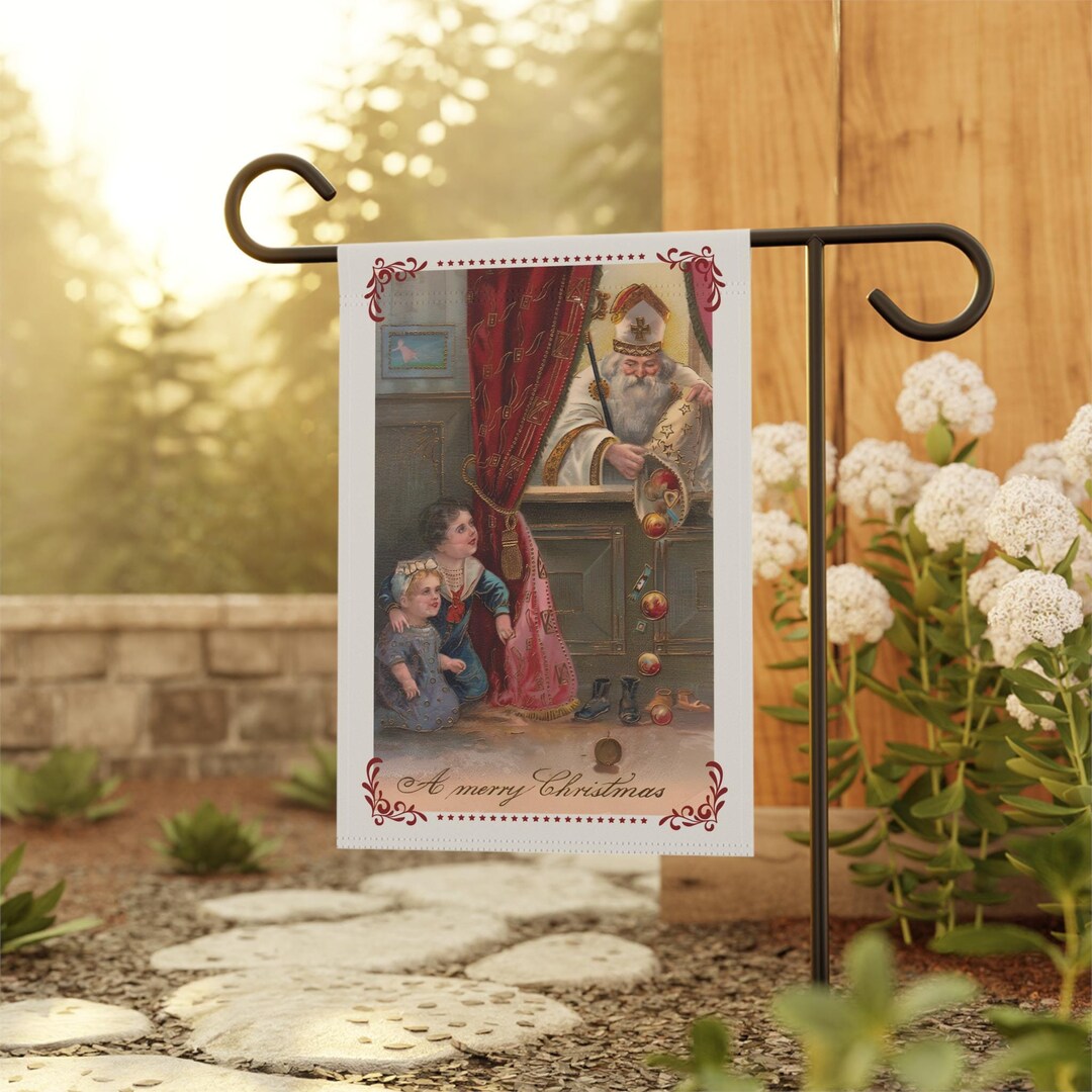 St. Nicholas Day Outdoor Garden Flag, Catholic Advent Decor, Catholic ...
