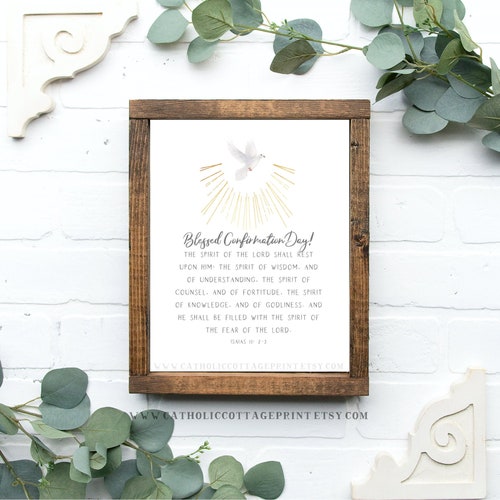 Baptism or Confirmation Printable Gifts of the Holy Spirit - Etsy