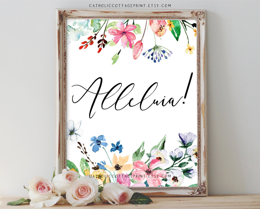 Christian Easter Printable - "alleluia!" - Digital Download, Spring ...