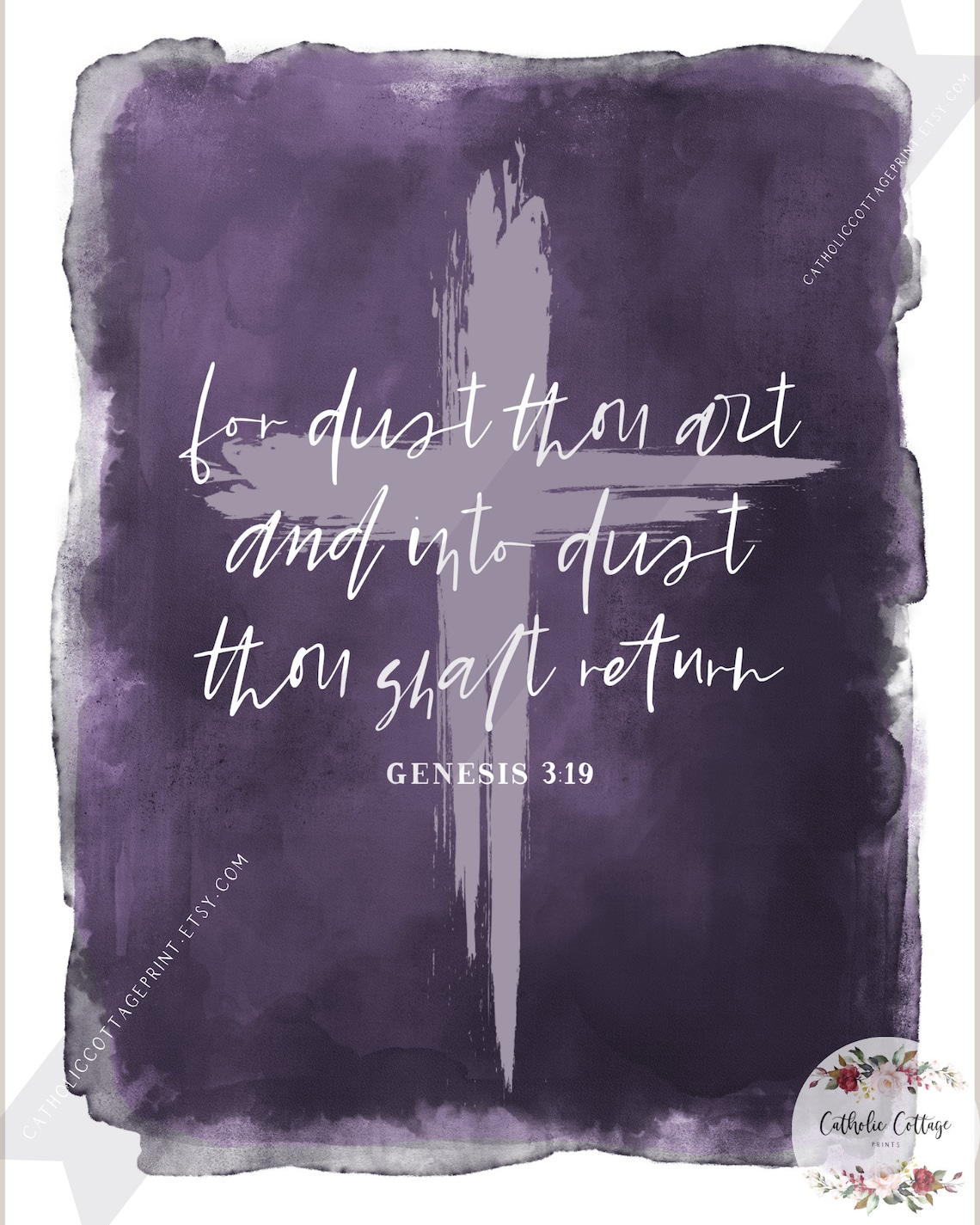 Lent Printable for Dust Thou Art and and Into Dust - Etsy