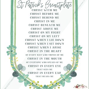 St. Patrick's Breastplate Printable - "christ With Me, Christ Before Me ...