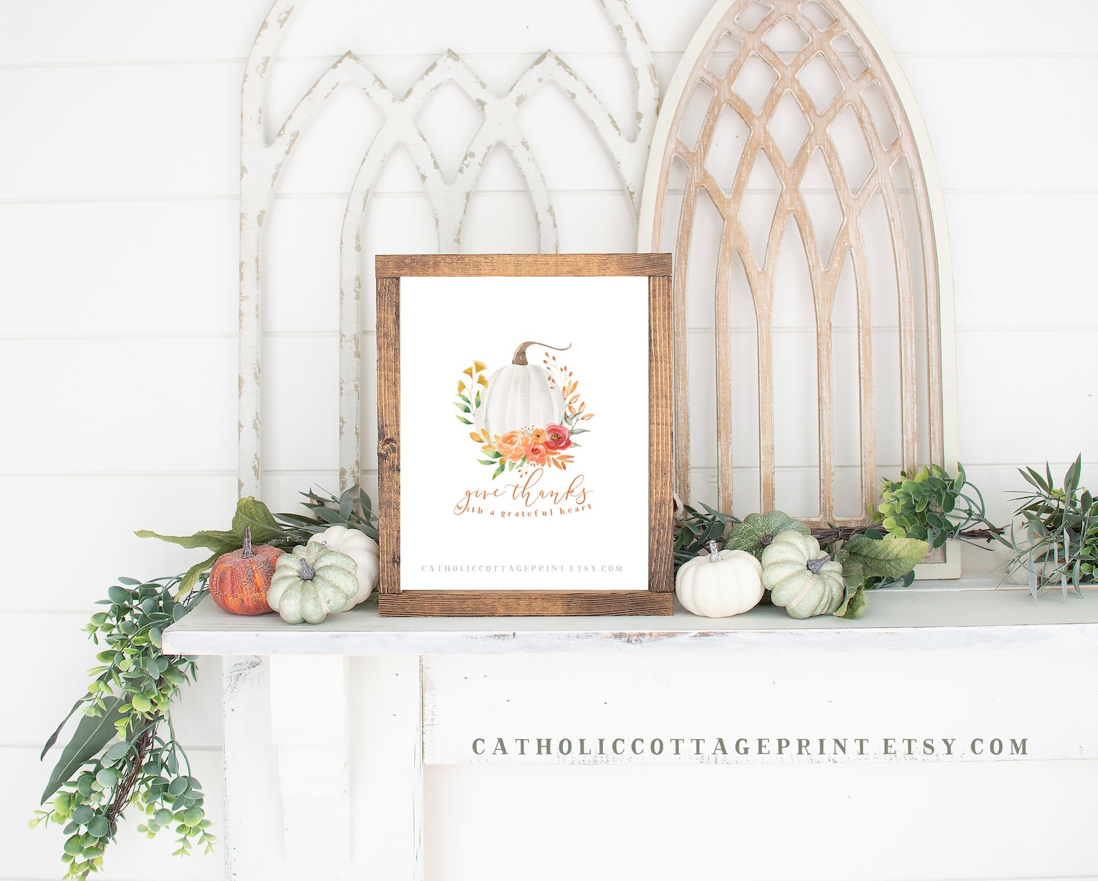 Autumn/fall Christian Printable - Give Thanks With a Grateful Heart ...