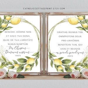 Catholic Meal Blessing - Prayer Before and After Meals IN LATIN - Bless ...