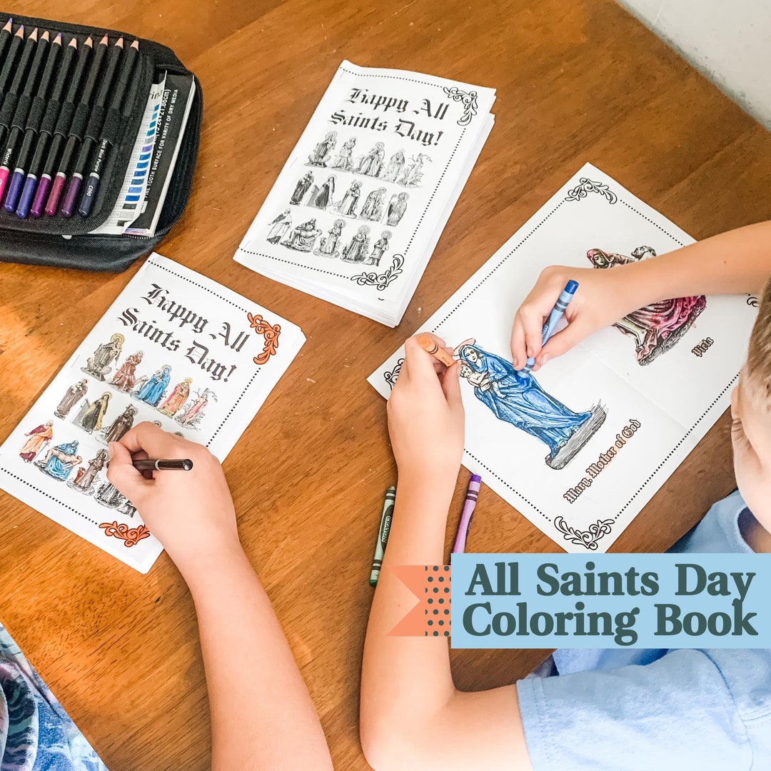 All Saints Day Coloring Book, Catholic Saint Coloring Page, Catholic ...