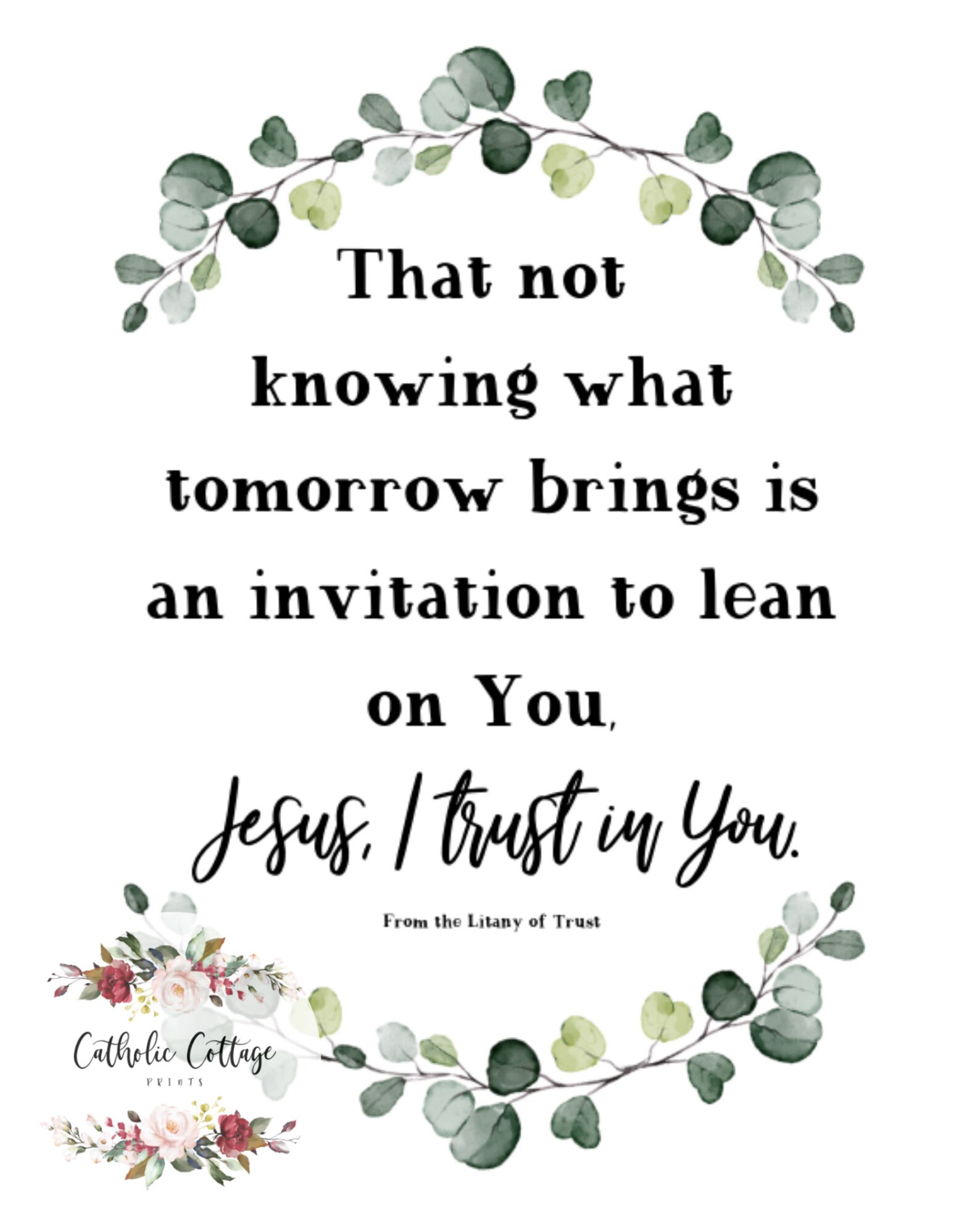 Catholic Prayers From the Litany of Humility and the Litany of Trust ...
