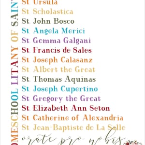 Catholic Homeschool Litany of Saints Digital Printable - Pray for Us IN ...
