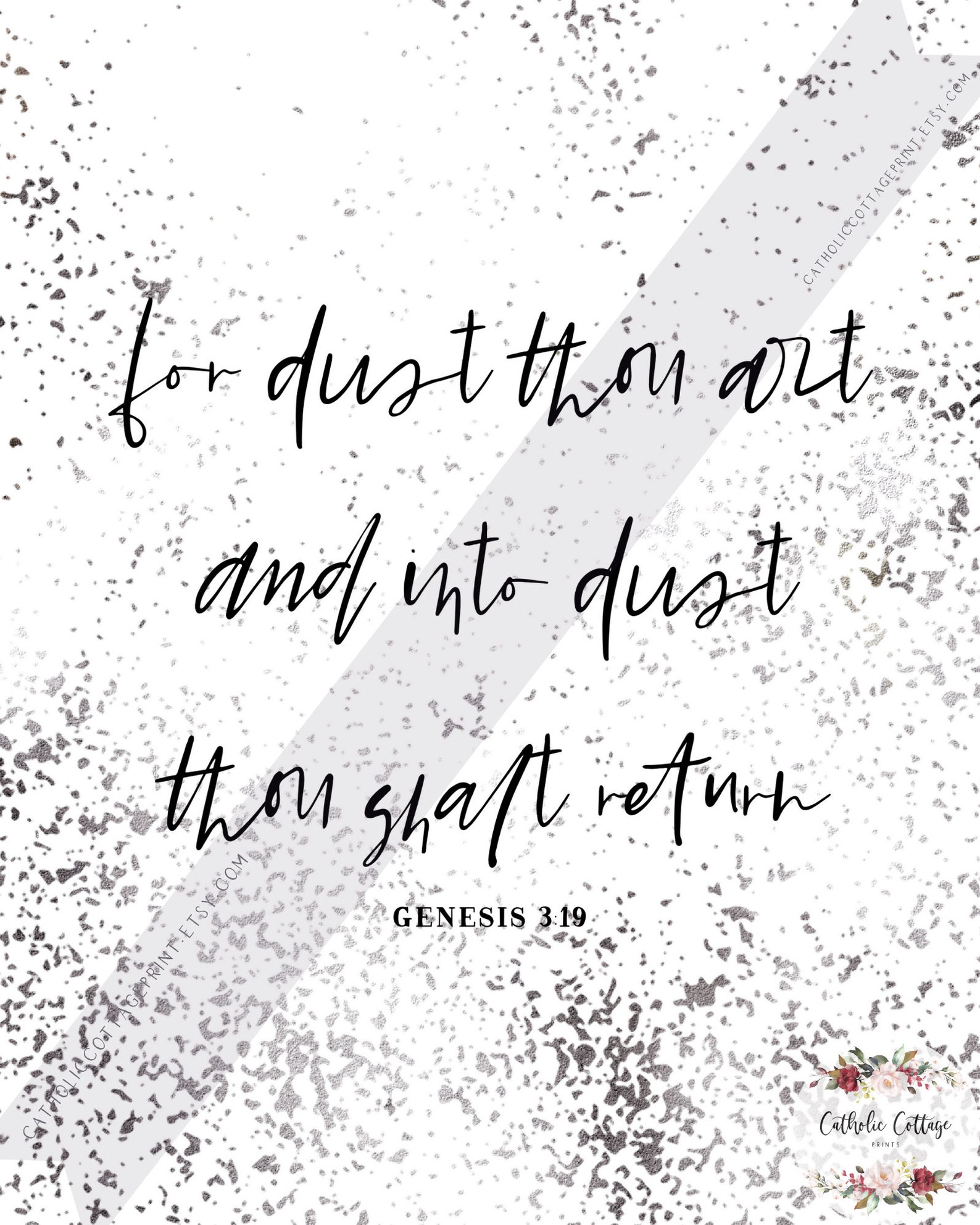 Lent Printable For dust thou art and and into dust | Etsy