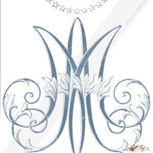 Auspice Maria Printable Vintage Marian Decor Catholic | Etsy