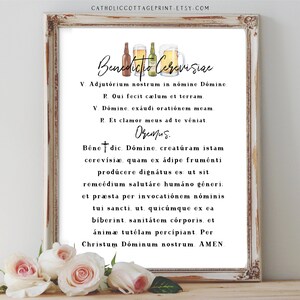 Beer Blessing Printable in English and Latin - Gift for Dad, Fathers ...