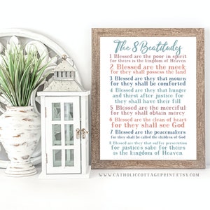 The 8 Beatitudes Told by Jesus Christ - Catholic Homeschool/teacher ...