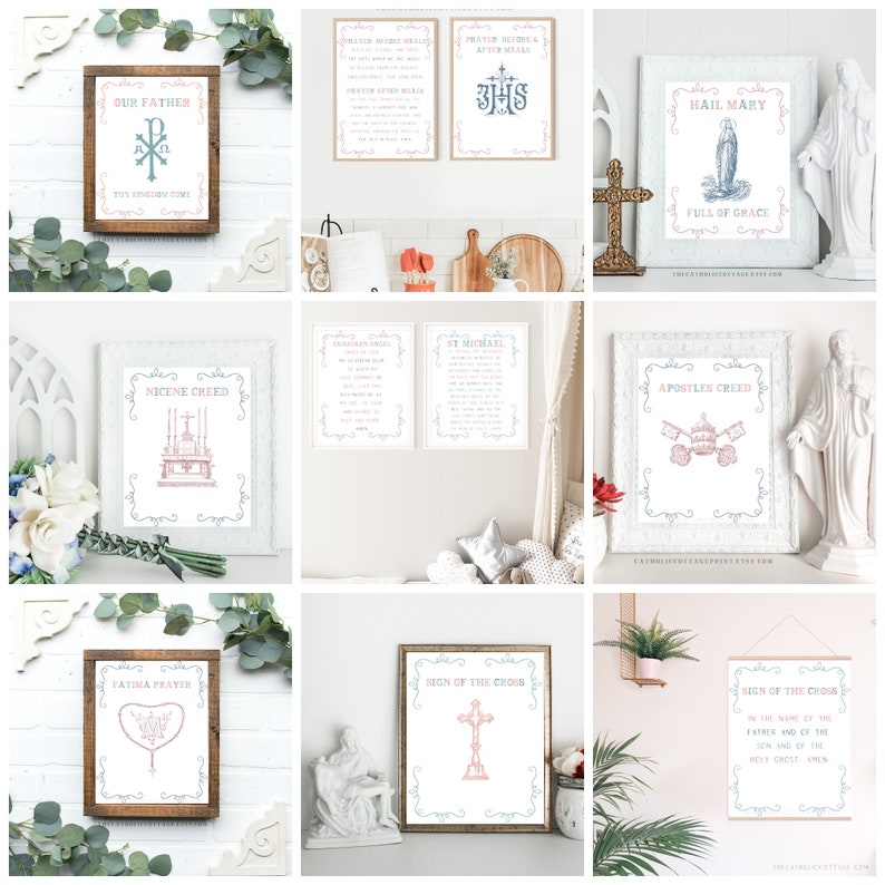 Catholic Kids Prayer Bundle Vintage Catholic Children - Etsy