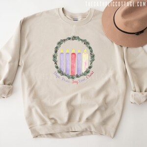 Advent Candles With Wreath Sweatshirt - Unisex Heavy Blend Sweatshirt ...