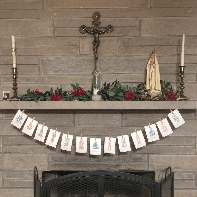 All Saints Day Printable Banner Catholic Vintage Art Digital - Etsy