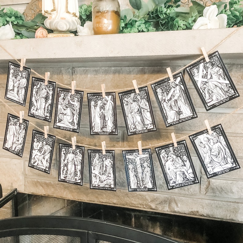 14 Stations of the Cross Printable Banner for Lent/easter - Etsy